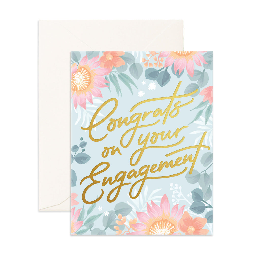 Congrats Engagement Greeting Card | Fox and Fallow | Honey Fawn Boutique