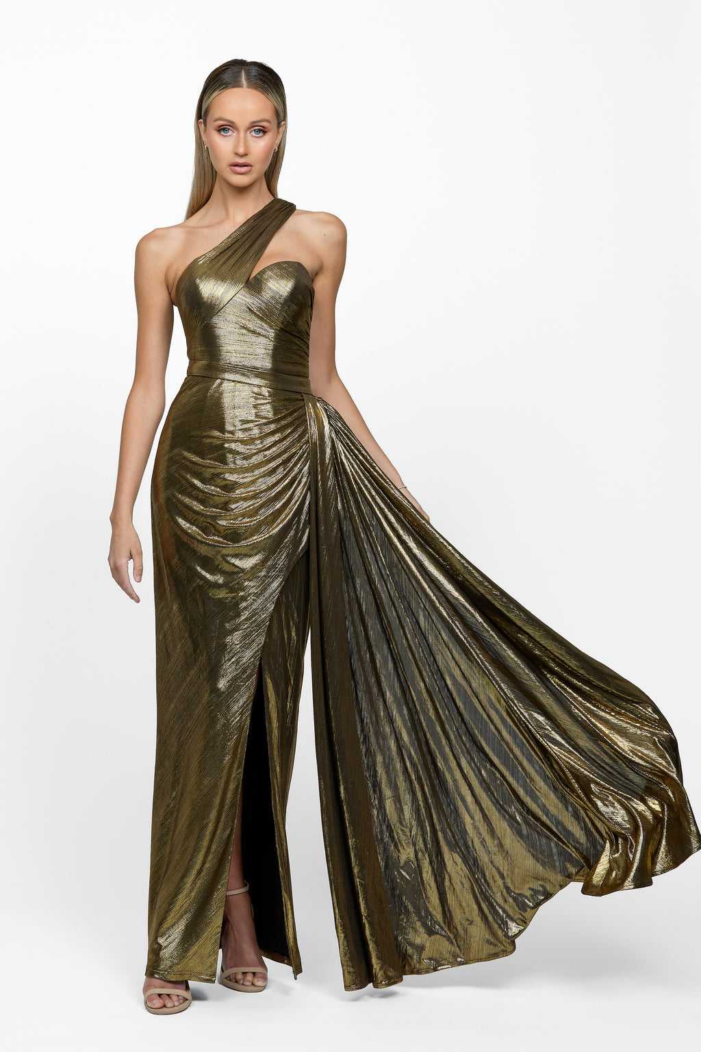 Elektra Asymmetric Gown | Bariano | Honey Fawn Boutique