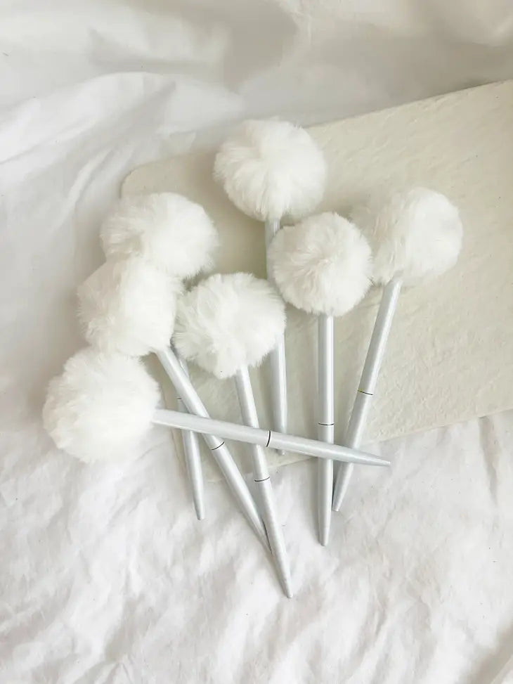 Bridal Fuzzy Pen | Honey Fawn | Honey Fawn Boutique